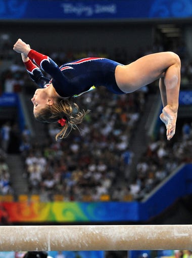 Photos: Shawn Johnson’s gold medal moment at 2008 Beijing Olympics