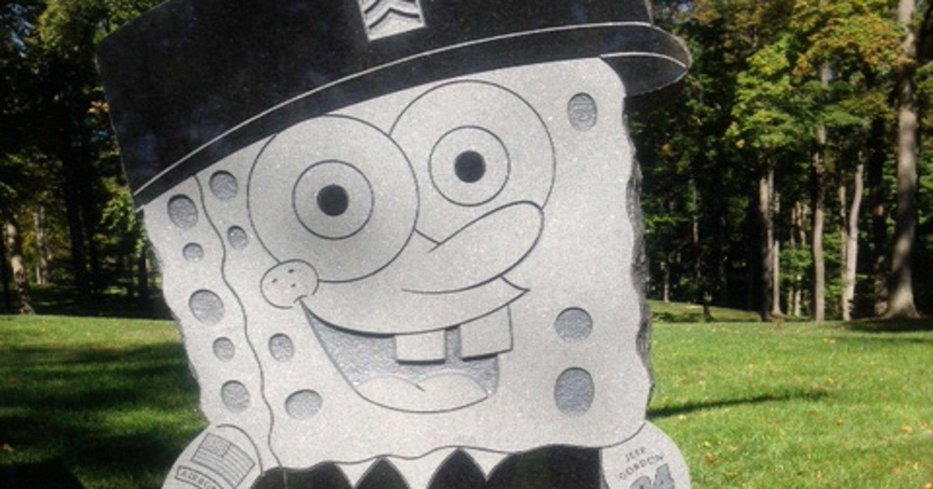 Iraq veteran's SpongeBob gravestone removed