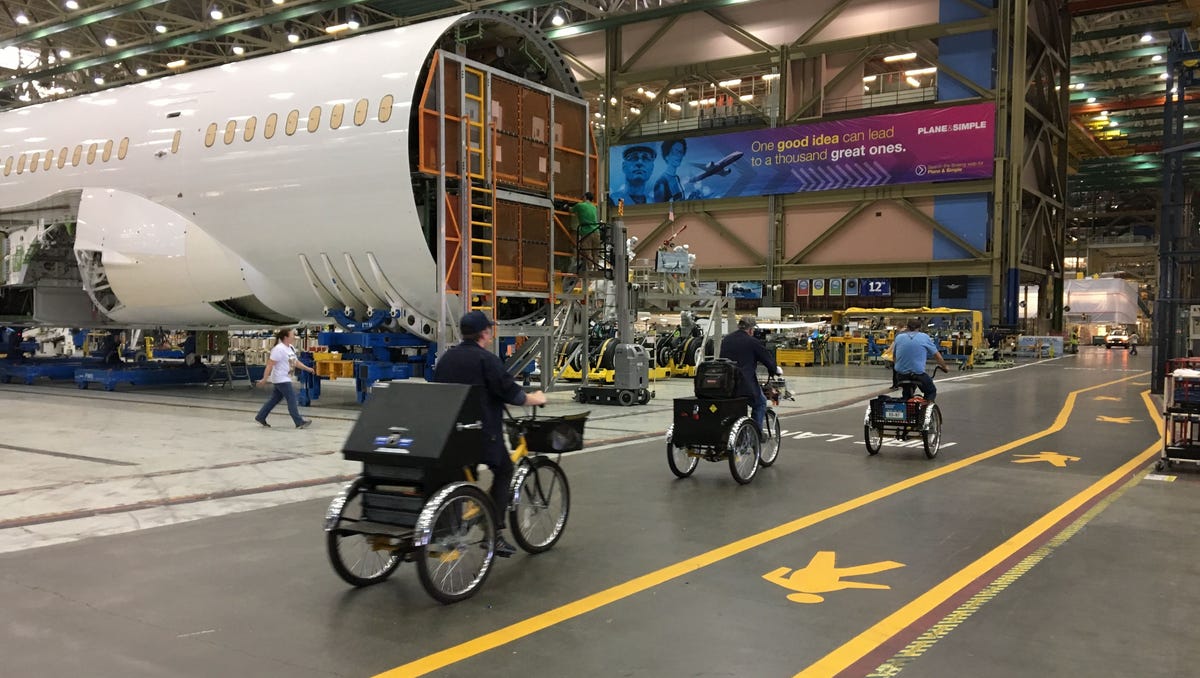 Behind the scenes at the Boeing factory