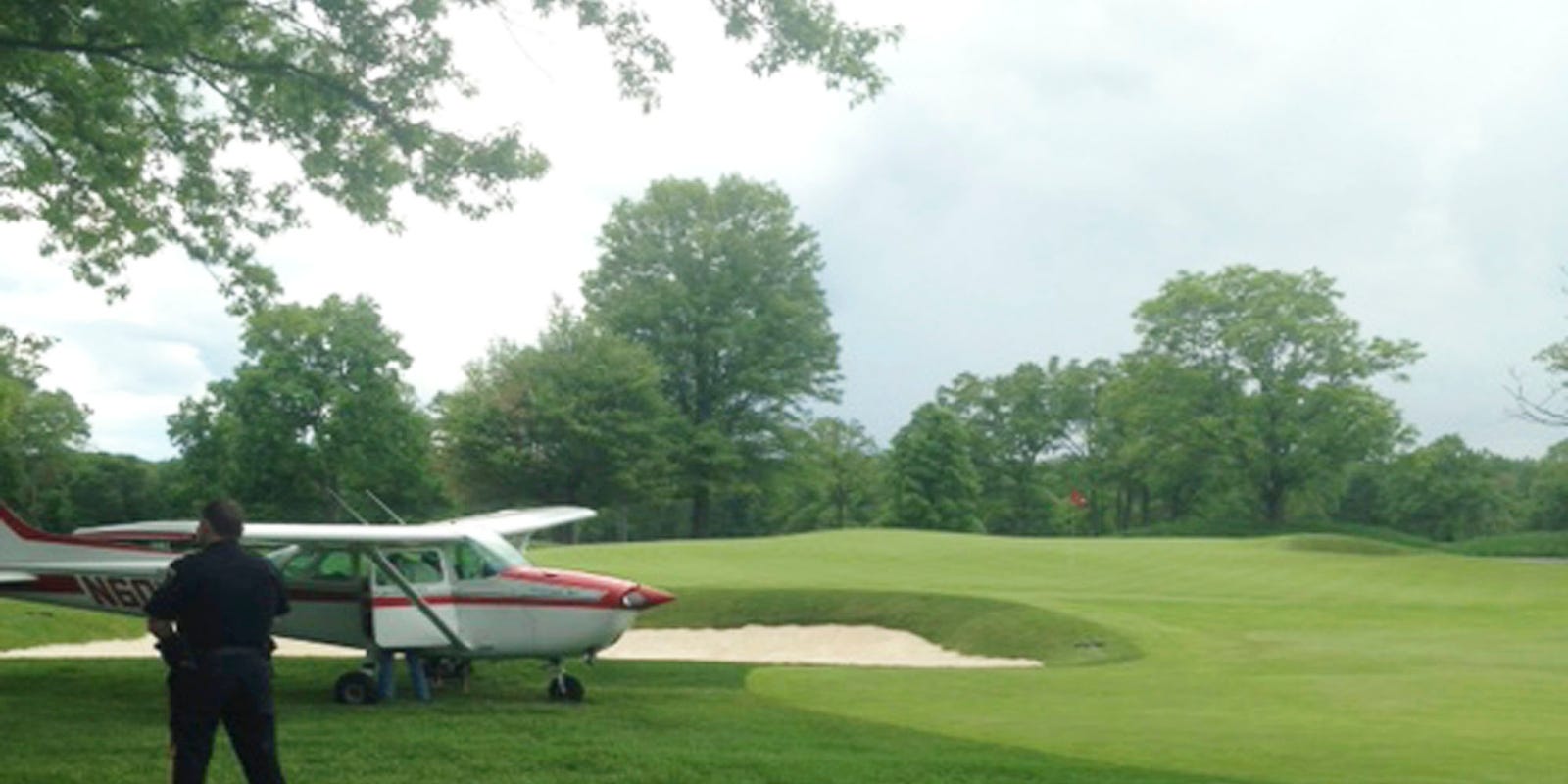 Small plane makes emergency landing on golf course