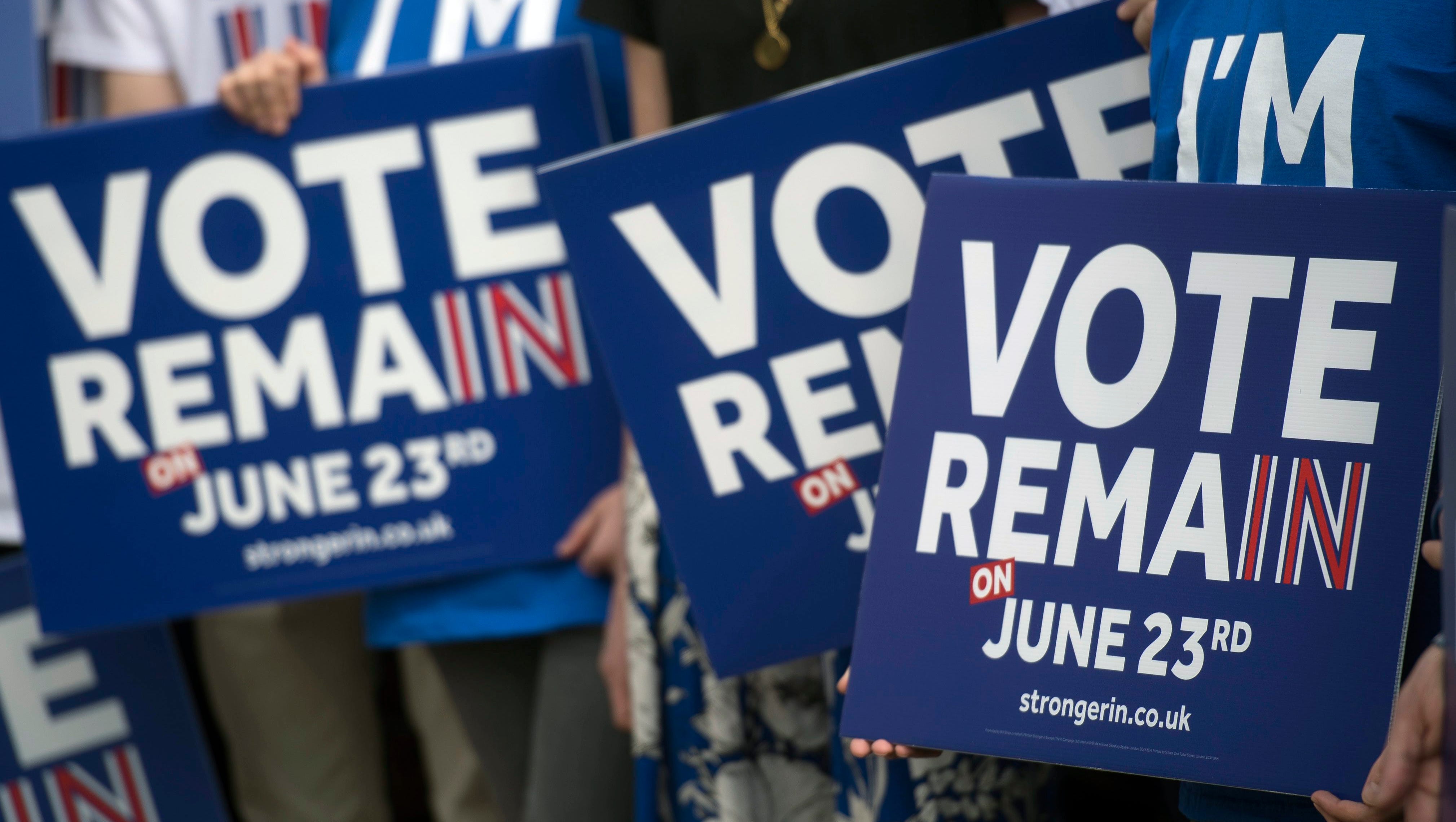 Bookmaker: 73% chance U.K. will vote to remain in EU