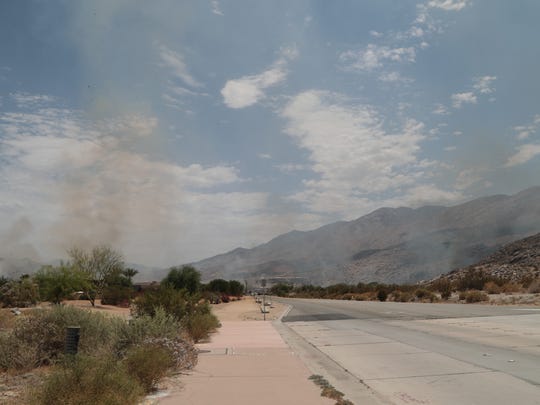 South Palm Springs fire grows to 70 acres as temperature hits 119