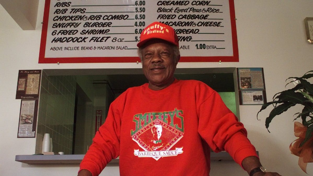 Snuffy's Birdland, BBQ sauce: Harry Smith started it after pro boxing