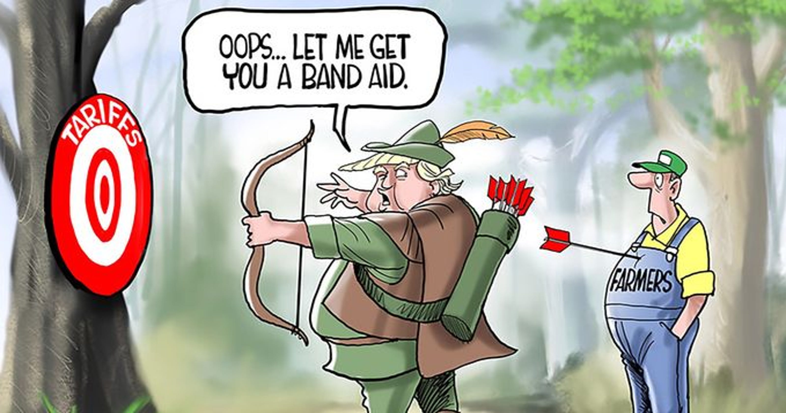 Editorial cartoons on economy