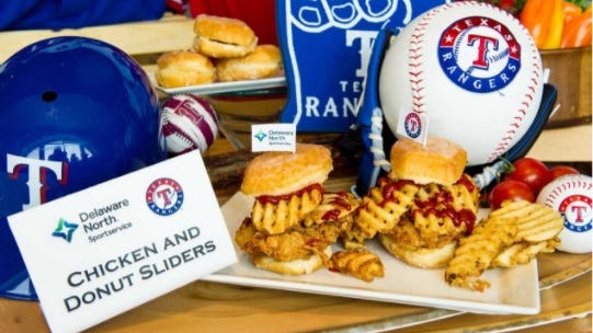 Check out the ballpark food menu for the Texas Rangers