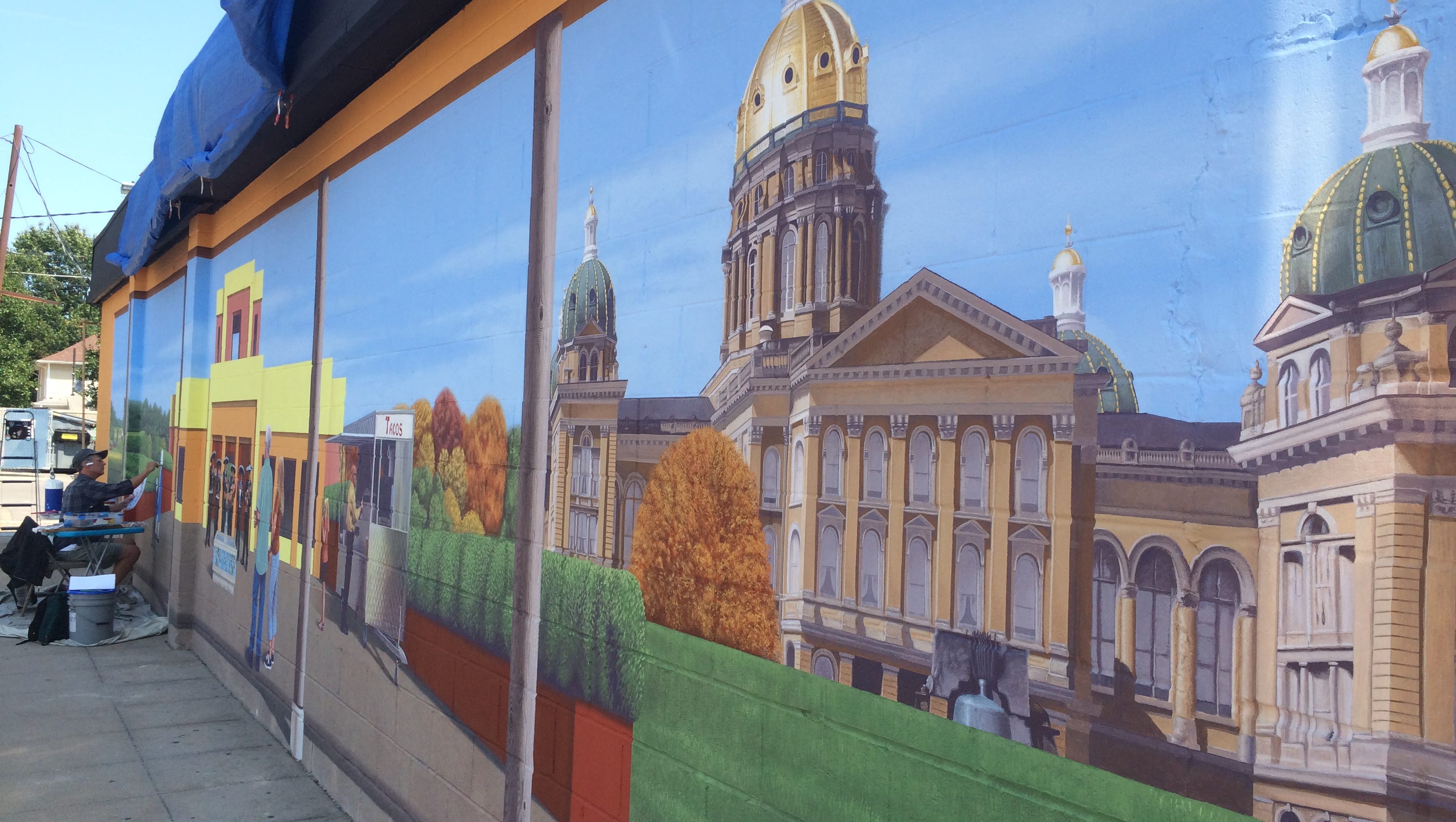 Three new murals went up this month in Des Moines