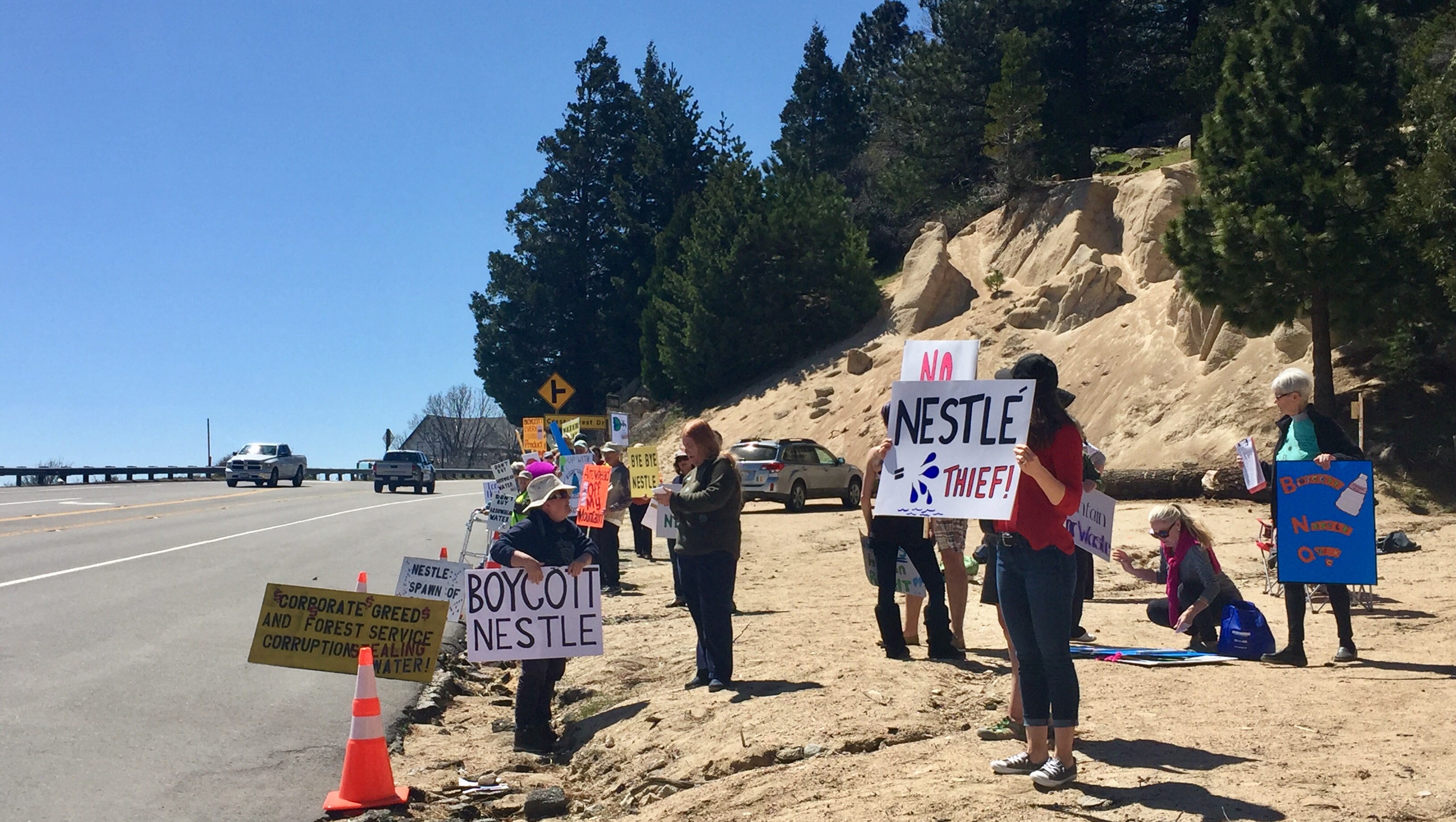 Nestle pipes water from national forest, sparking protests