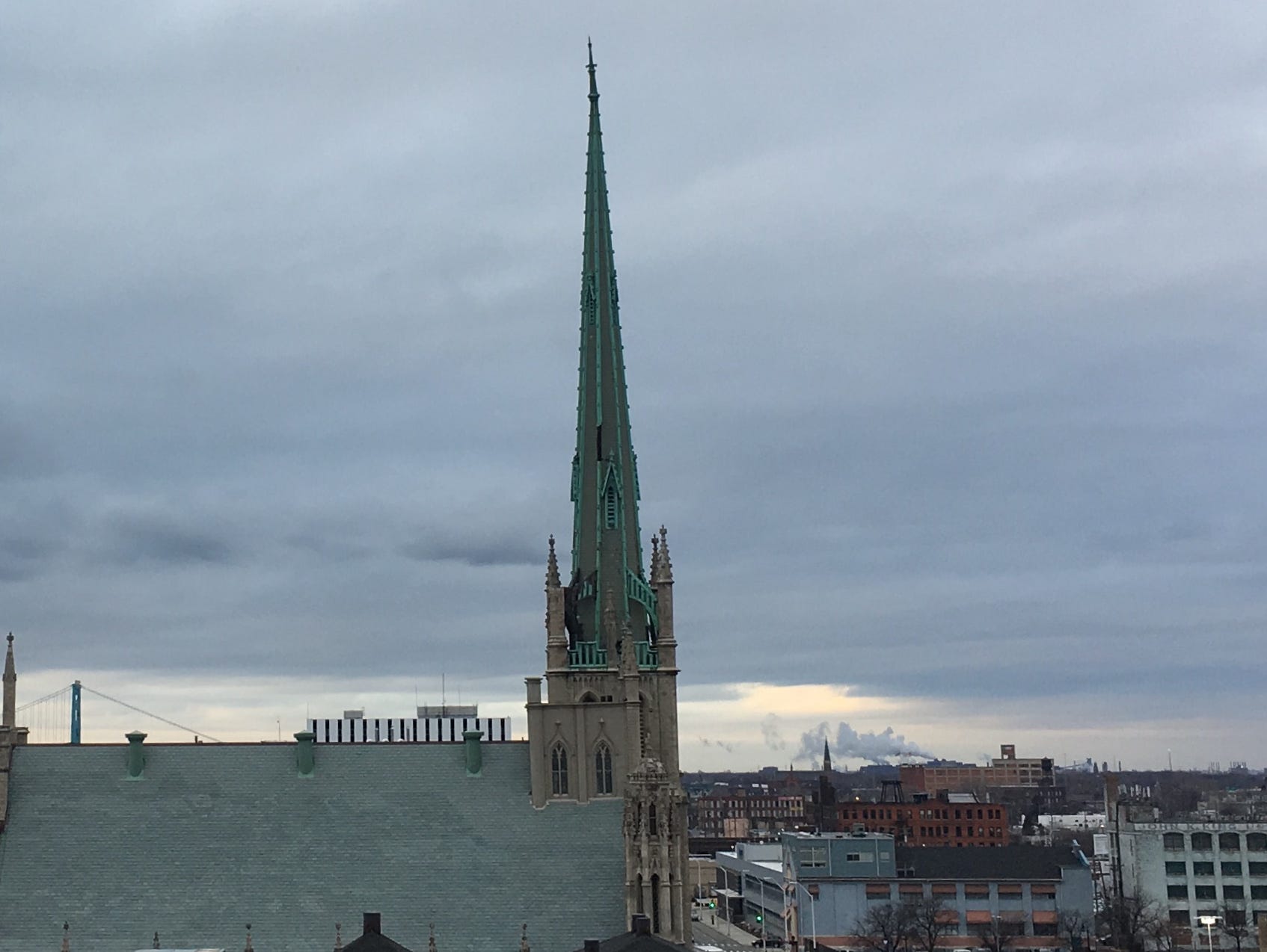 Church: Weather, wind, auto show prevent immediate steeple fix