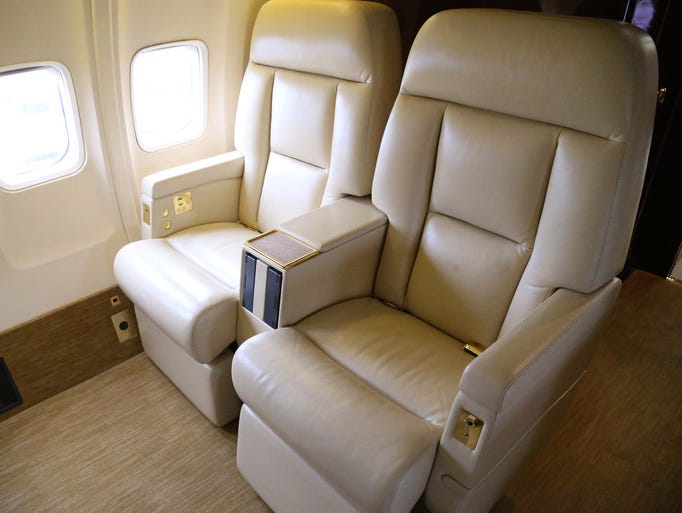 Archive photos: Inside Donald Trump's Boeing 757 in Des Moines