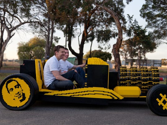 Drivable Lego car built piece by piece -- all 500,000