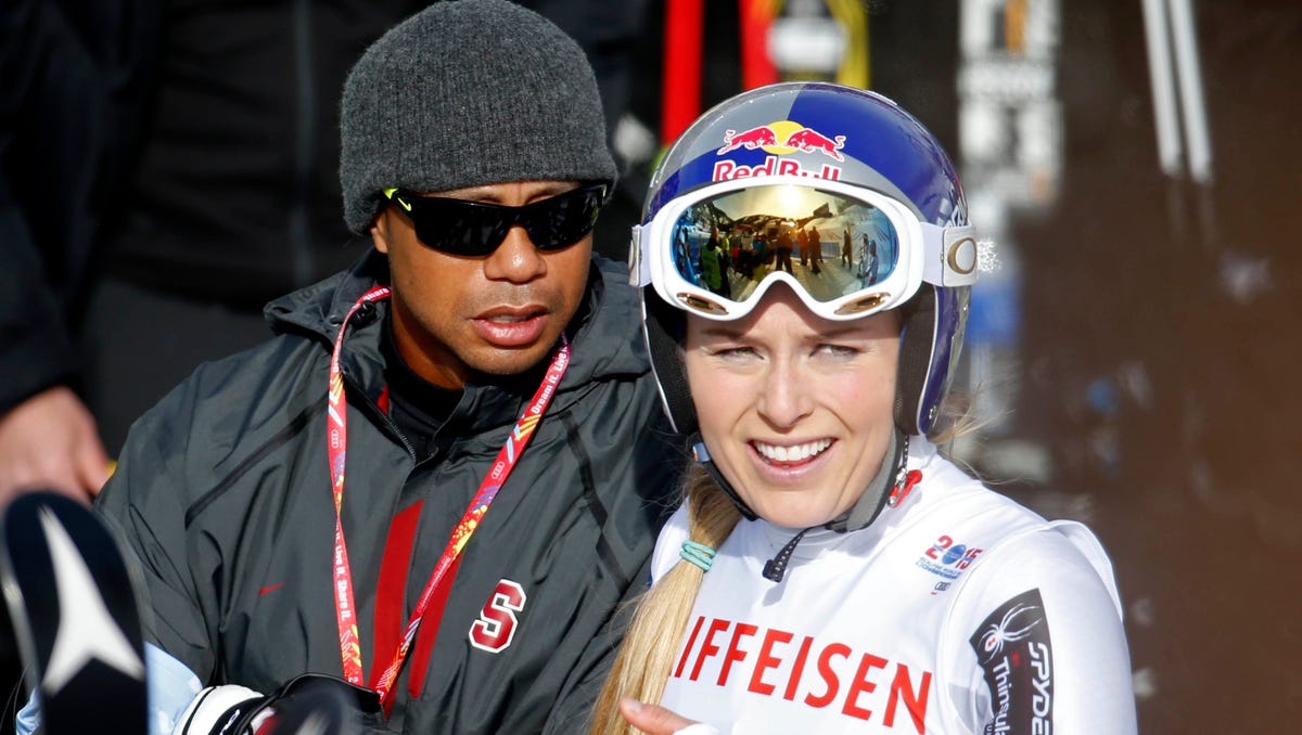 Lindsey Vonn and Tiger Woods