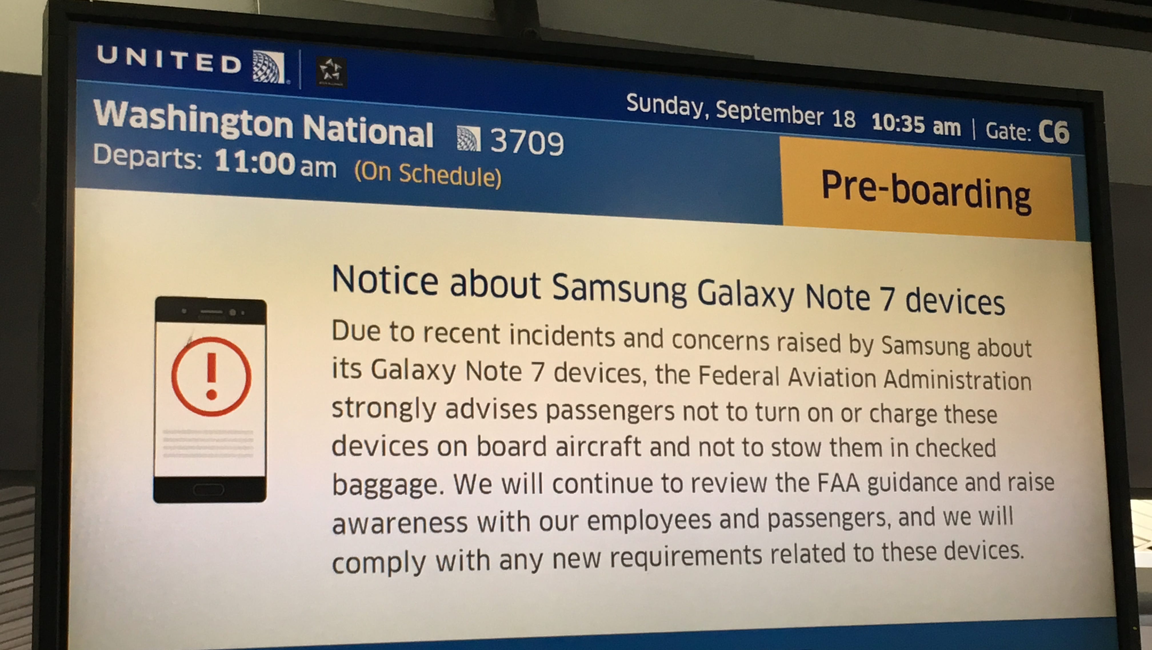 Smoking, popping Samsung Galaxy Note 7 prompts Southwest evacuation