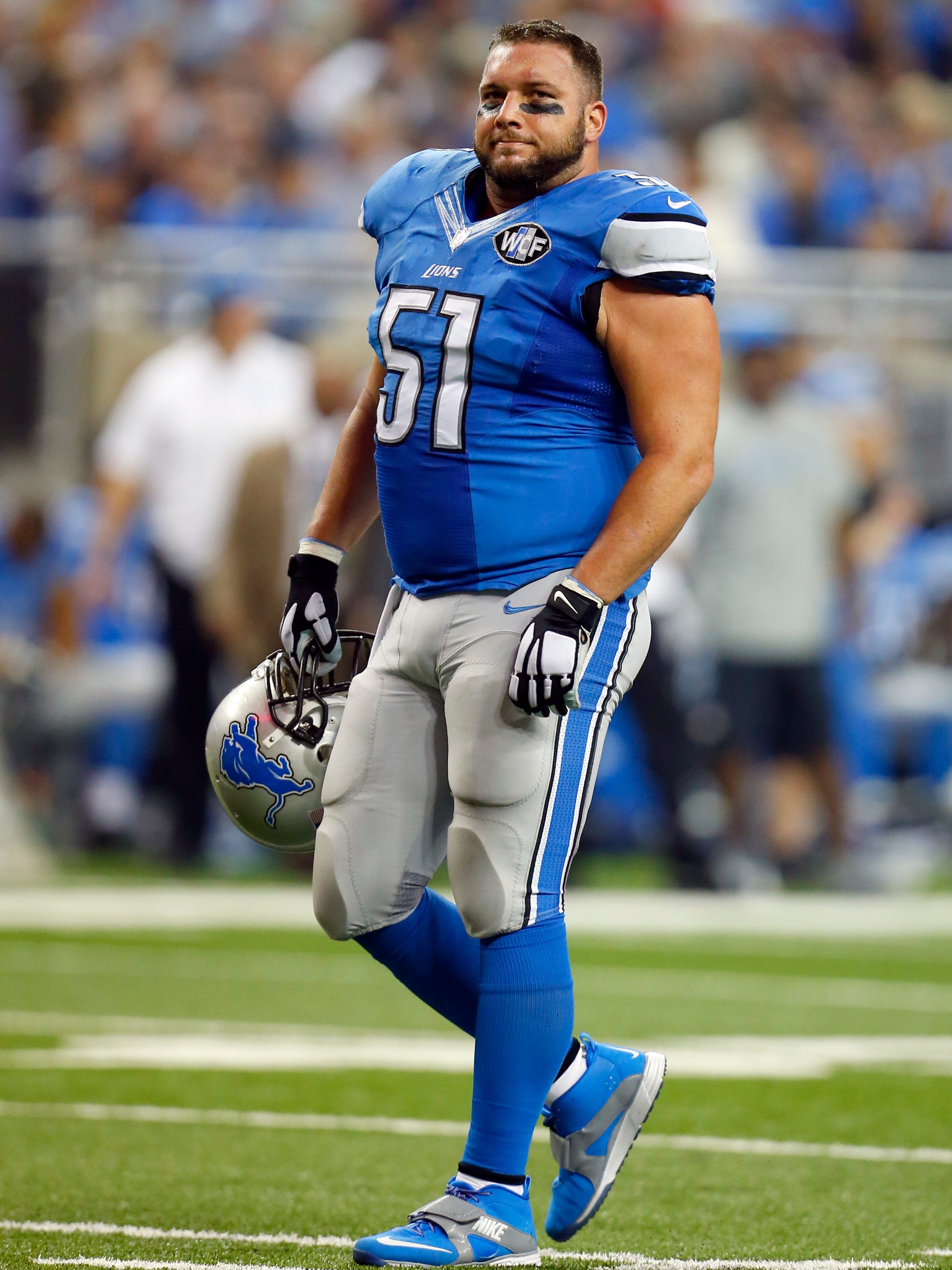 Dominic Raiola has played for the Lions since 2001.