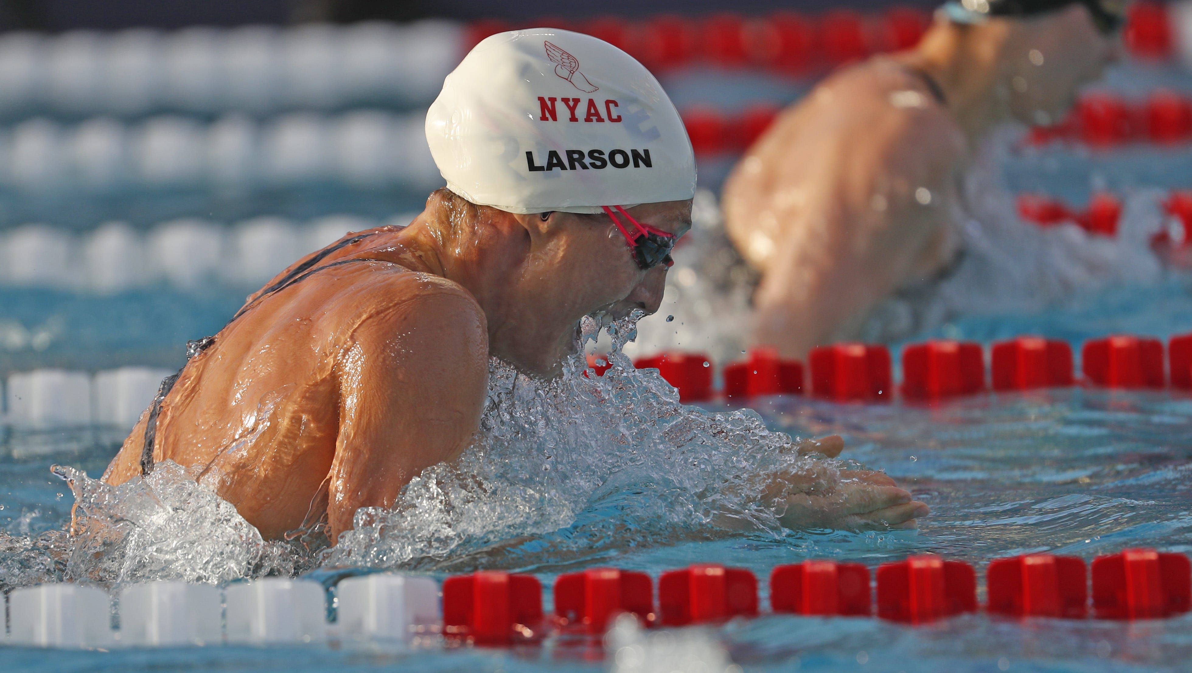 Six years after her Olympic success, Larson still embraces swimming