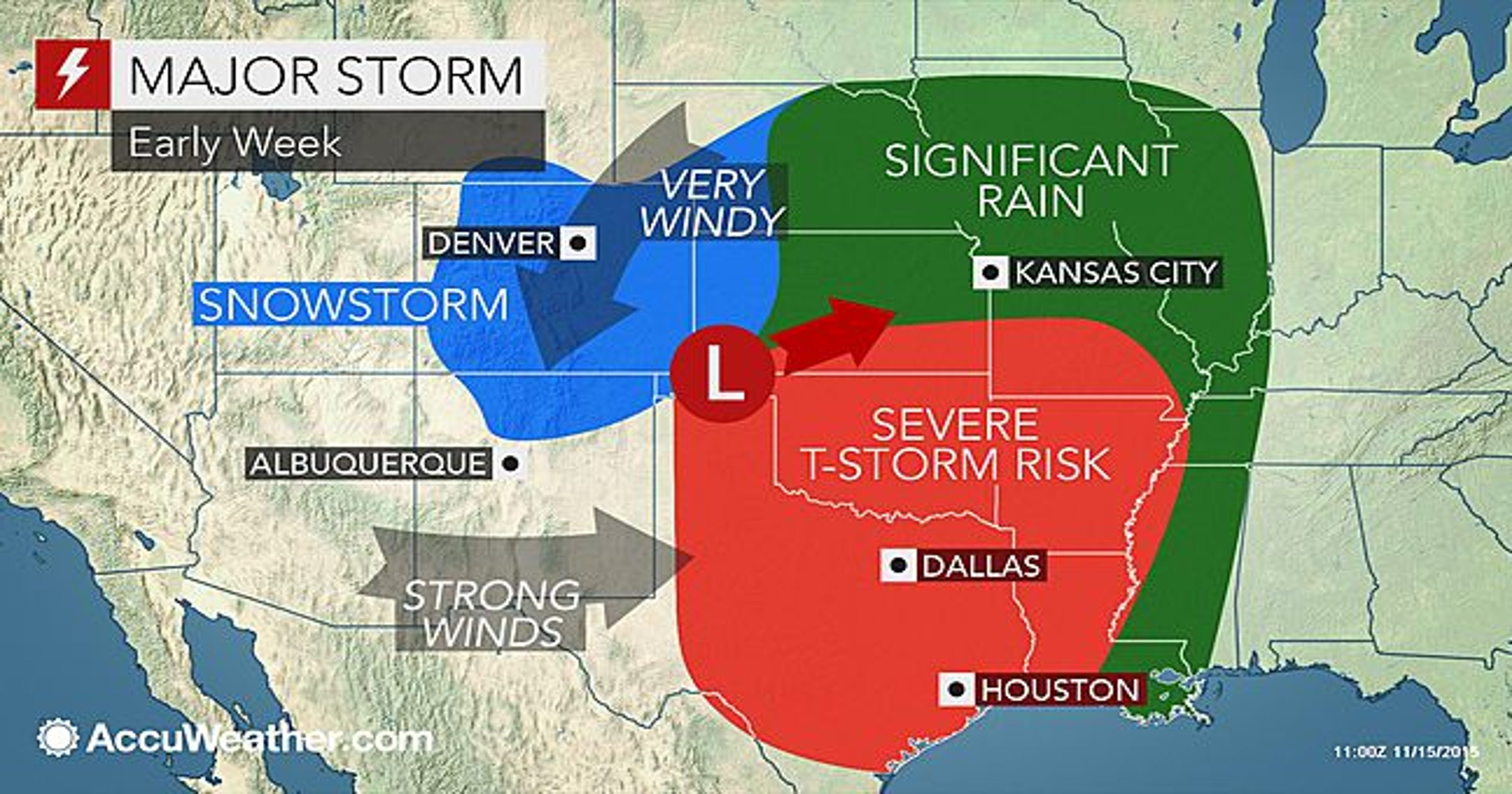 Big storm brings snow and tornadoes to central U.S.