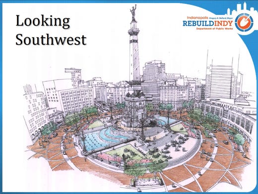 Monument Circle redesign taking shape