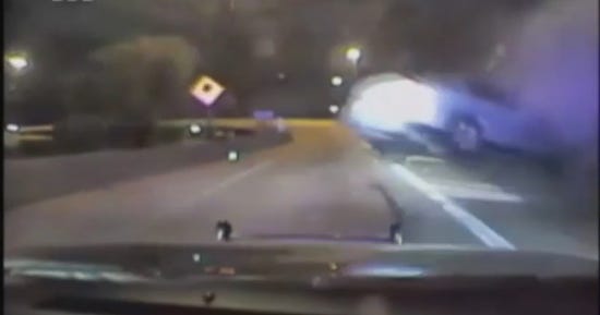 Dramatic Police Chase Crash Caught On Camera
