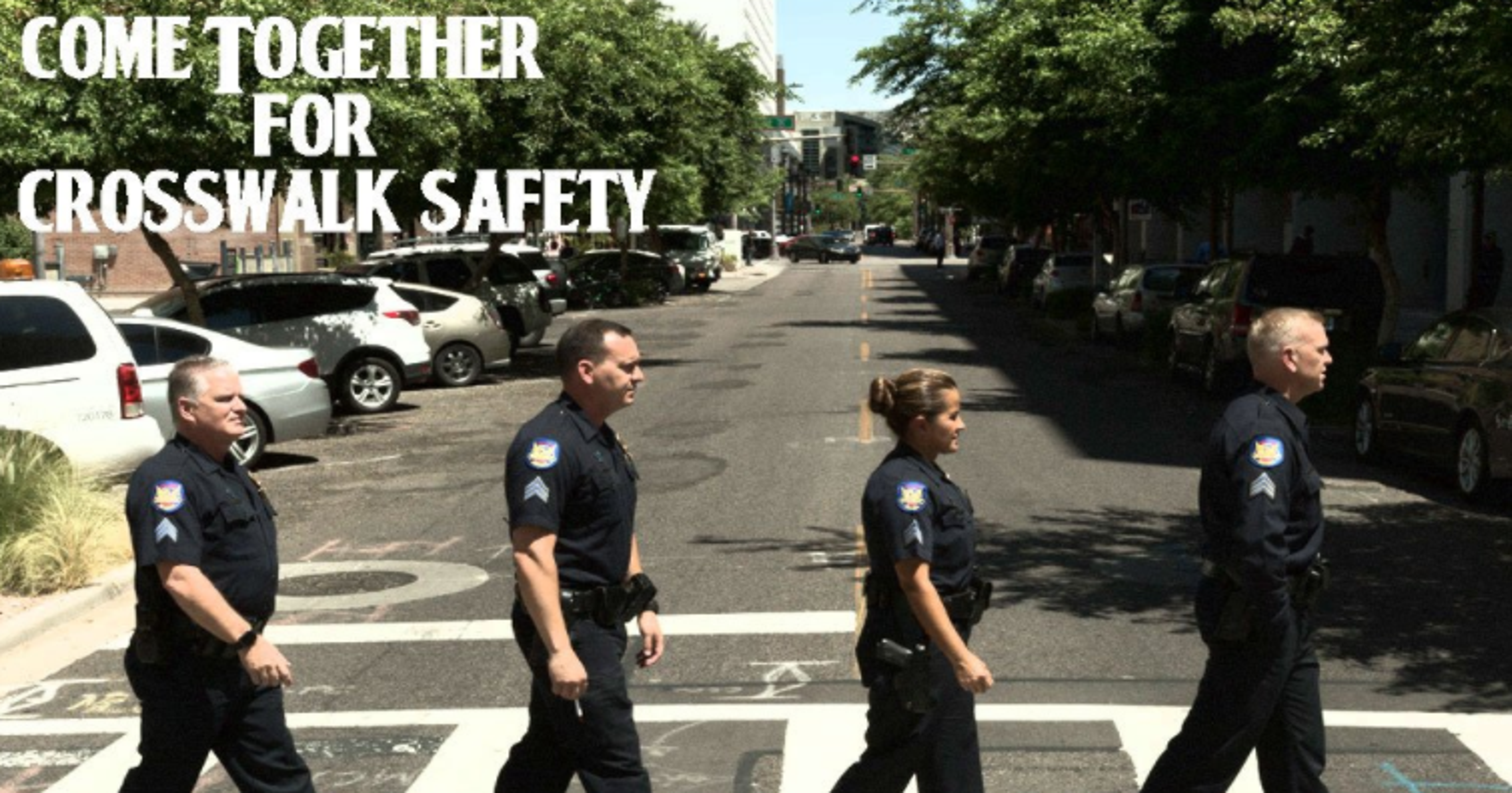 Phoenix police 'Rock the Crosswalk' in new jaywalking campaign