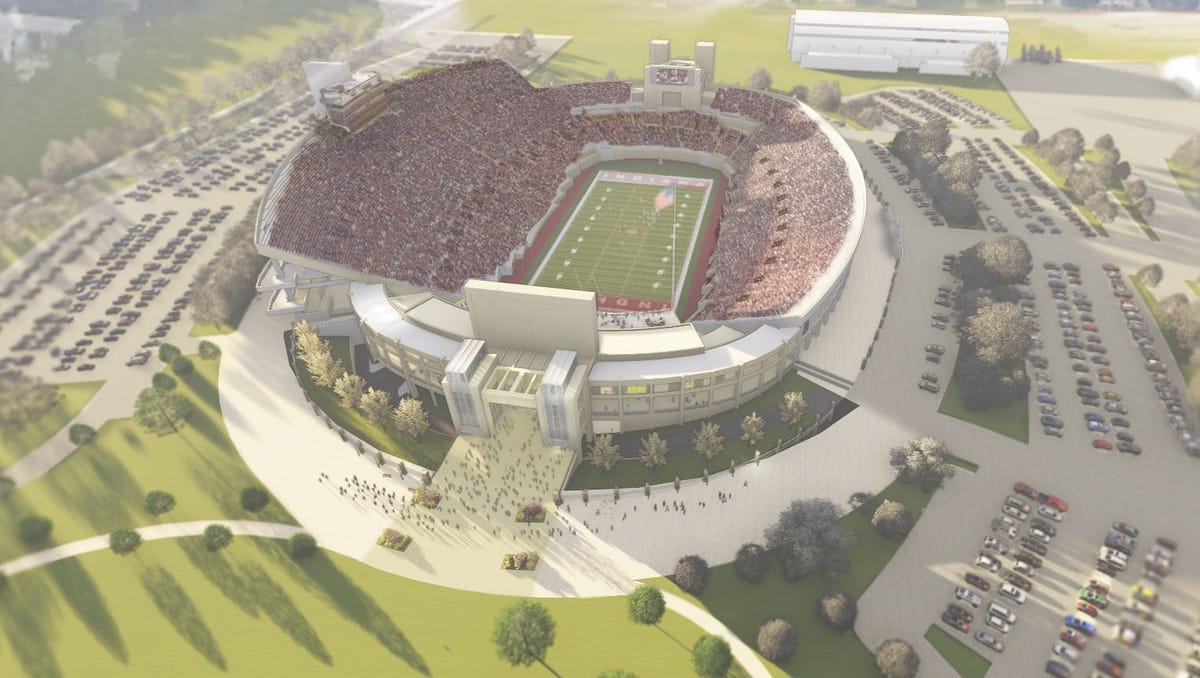 IU football stadium south end zone renderings