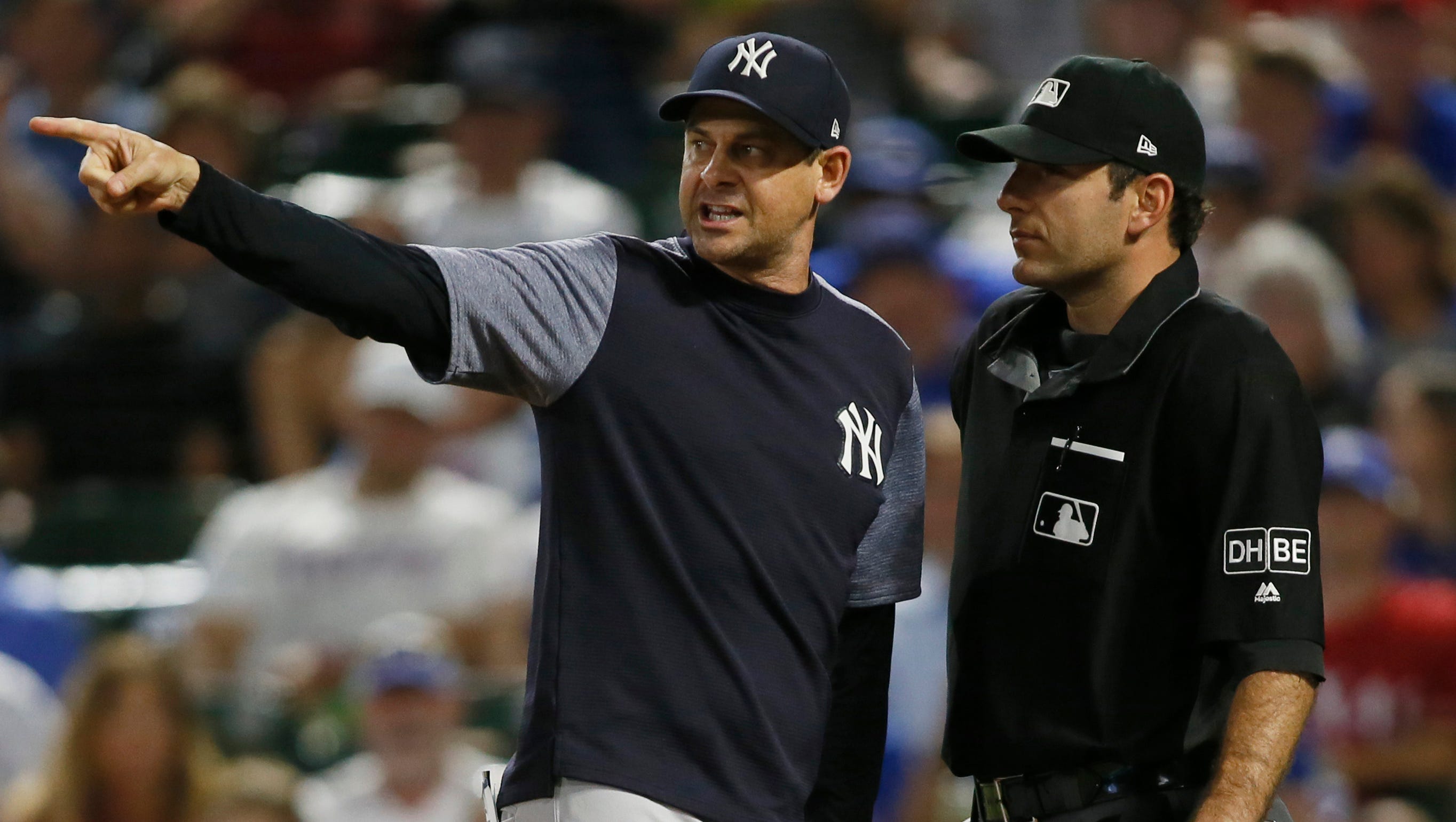 Aaron Boone ejected for first time as New York Yankees manager
