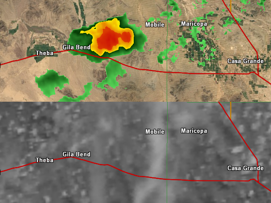 Fake storms appearing on radar