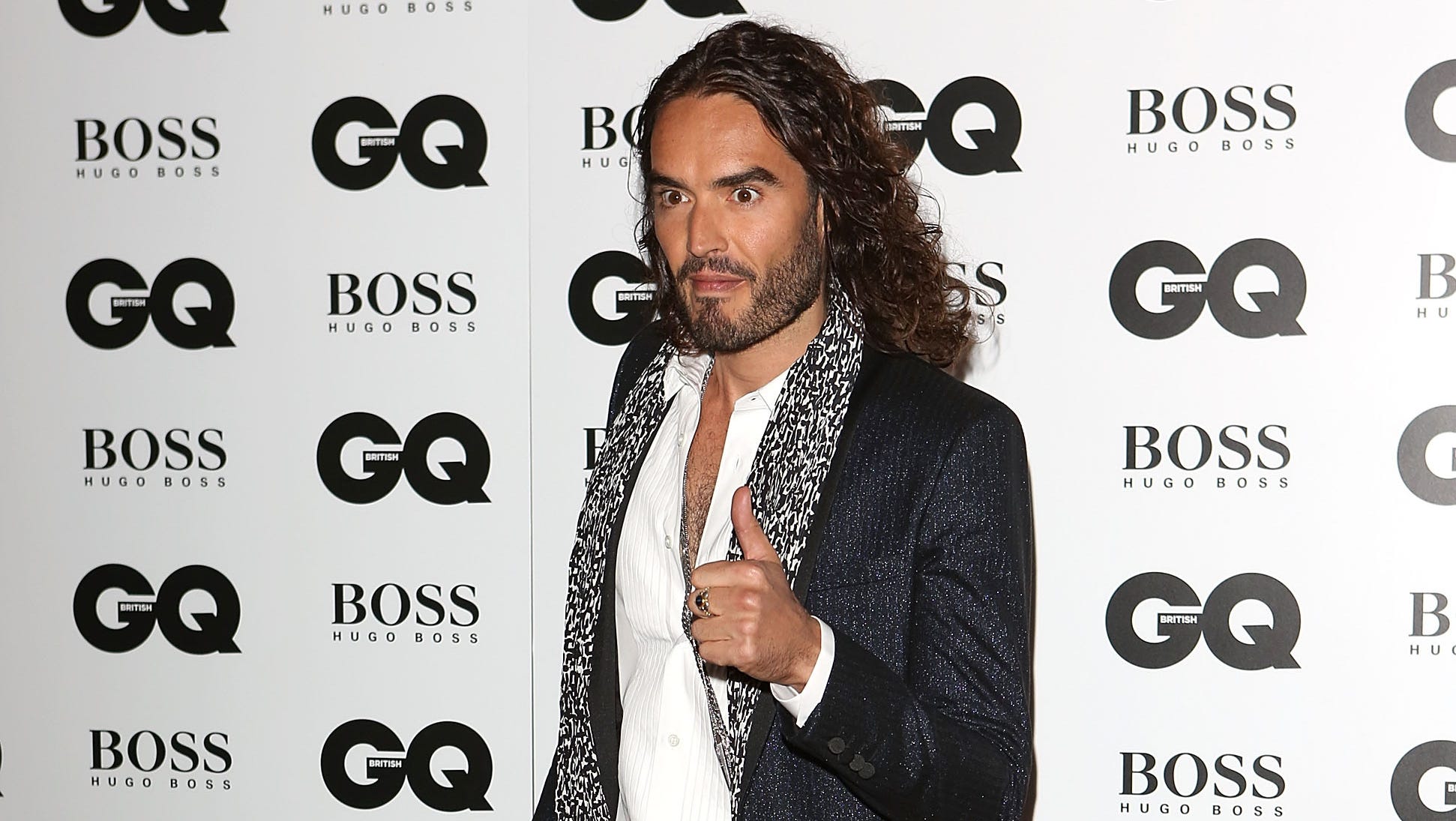 Russell Brand makes Nazi jokes about Hugo Boss