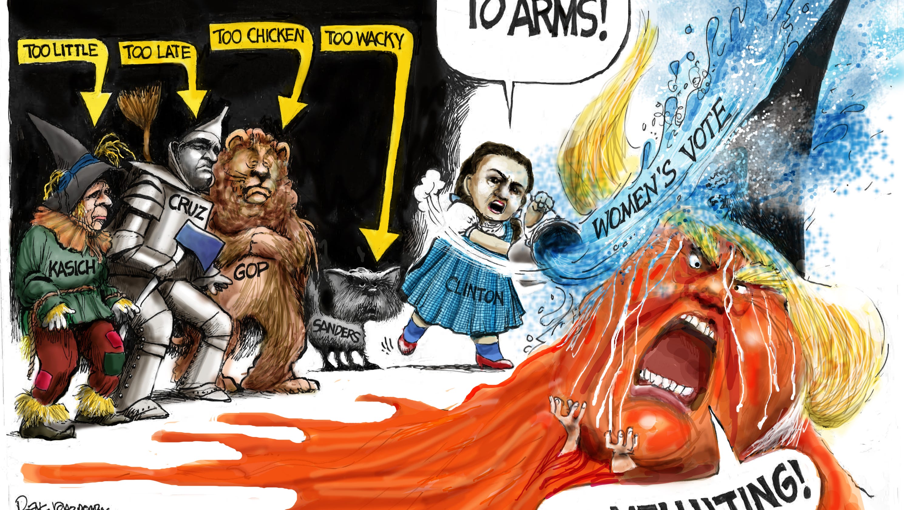 Today’s ‘toon: Trump is melting, but not women’s hearts