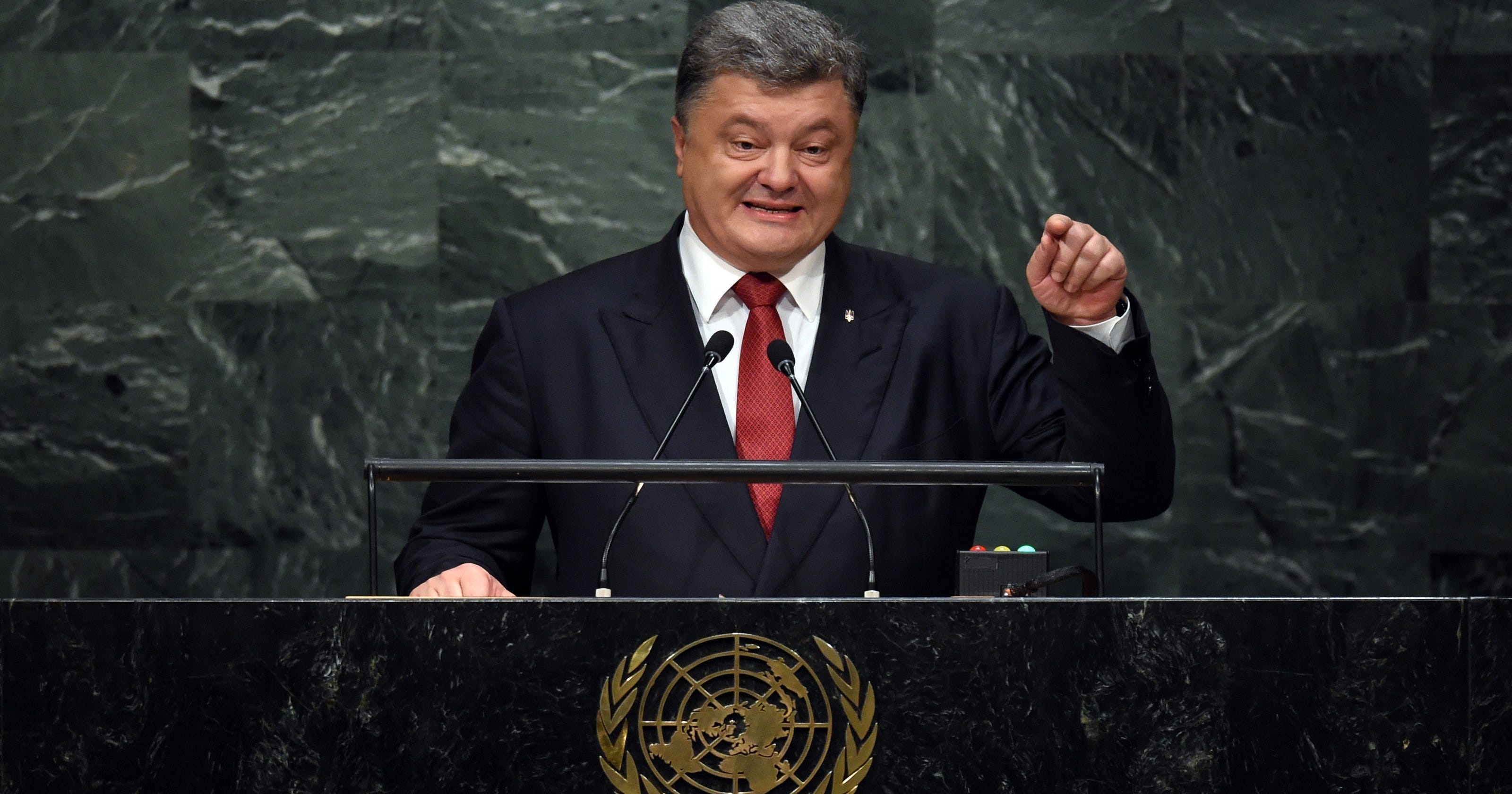 Ukrainian President Poroshenko blasts Russia