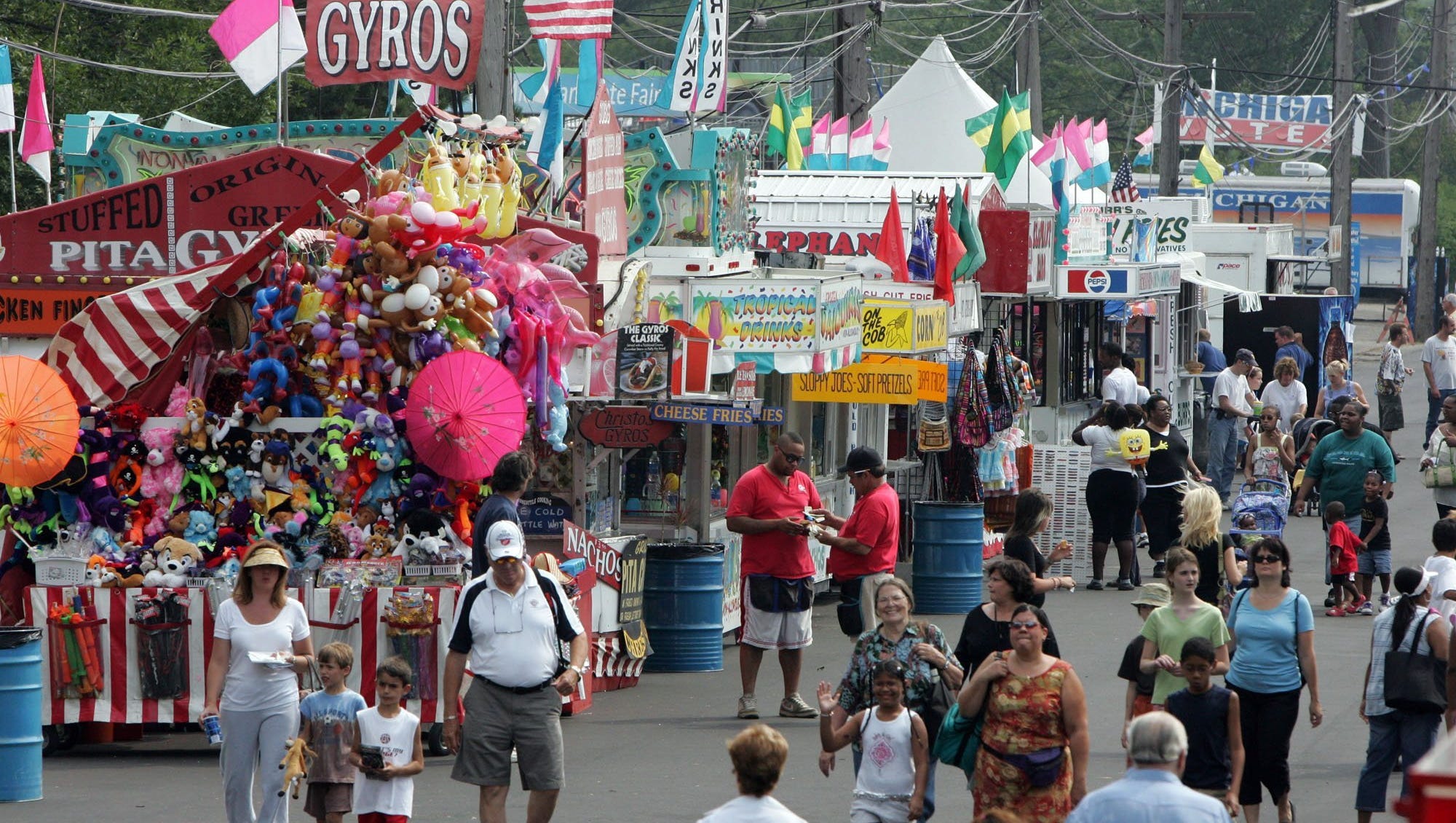 Stores, homes, movie theater for old state fairground?