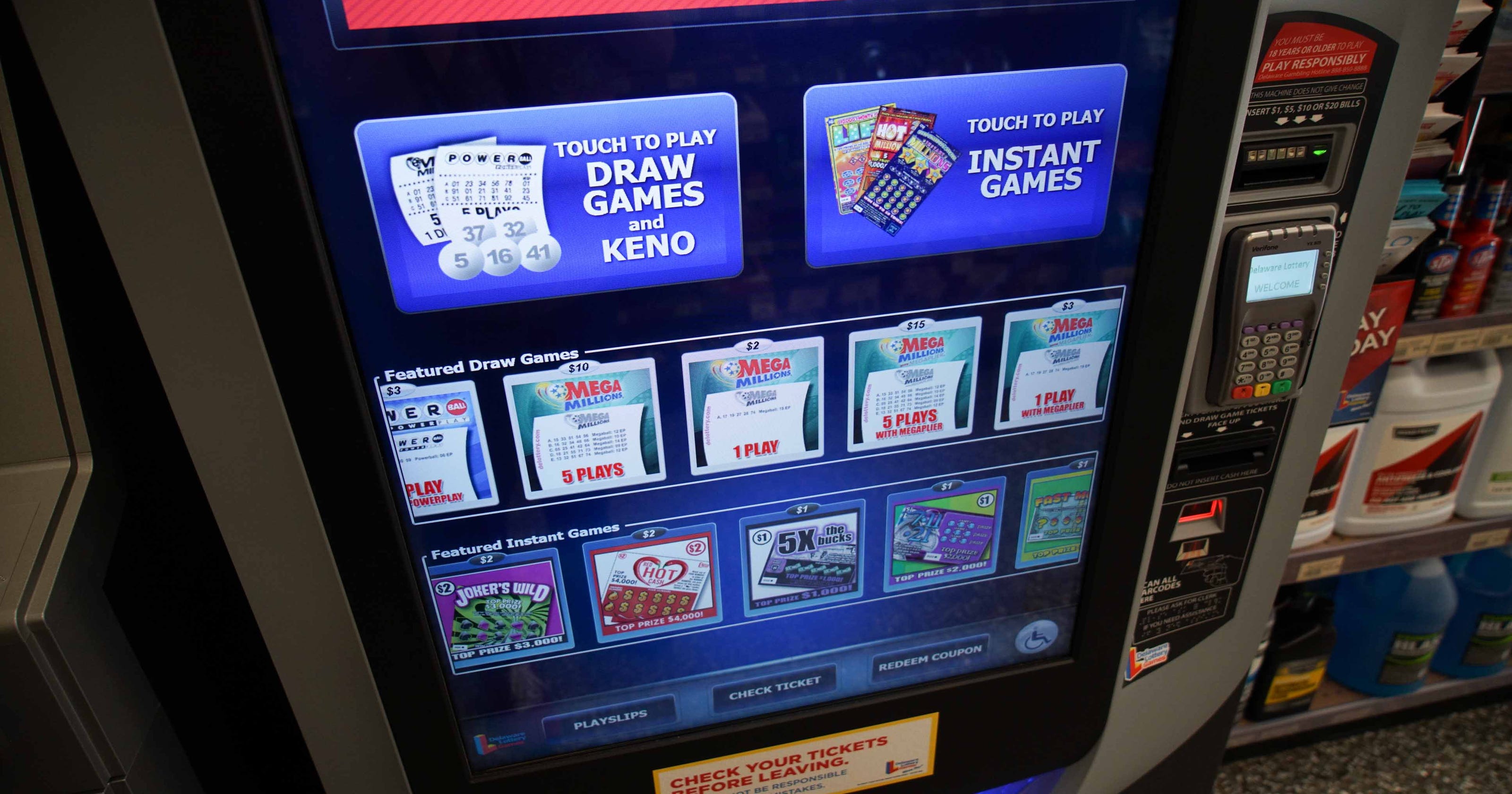 Where are Delaware's self-service lottery machines? Interactive map