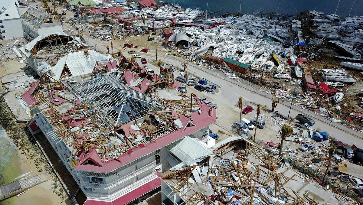 Hurricane Irma damage and destruction in the Caribbean