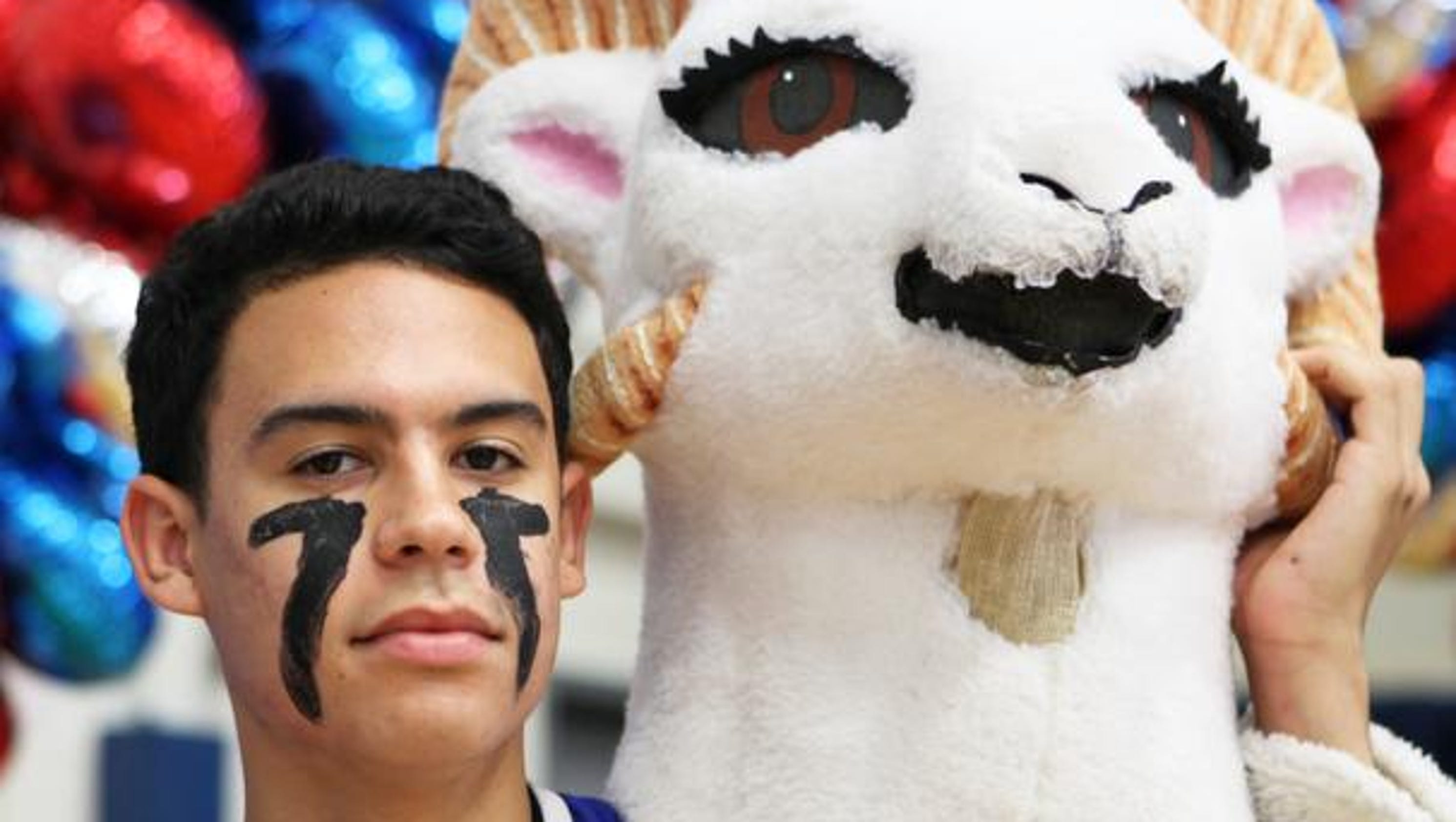 PHOTOS: A peek inside the oversized heads of school mascots