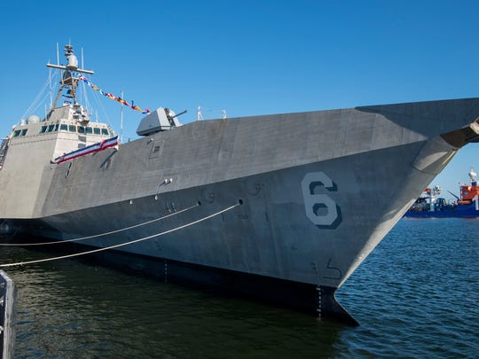 Littoral combat ship USS Jackson commissioned in Gulfport