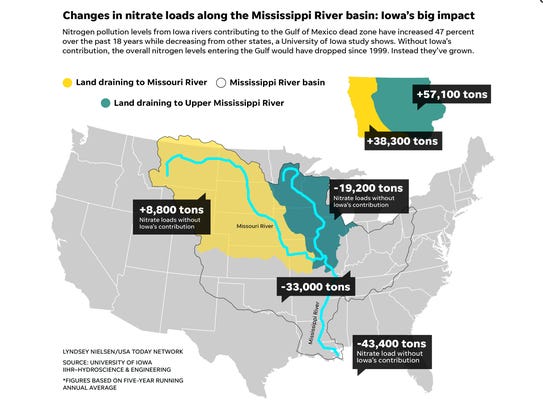 Iowa water pollution is getting much worse and killing the Gulf of Mexico
