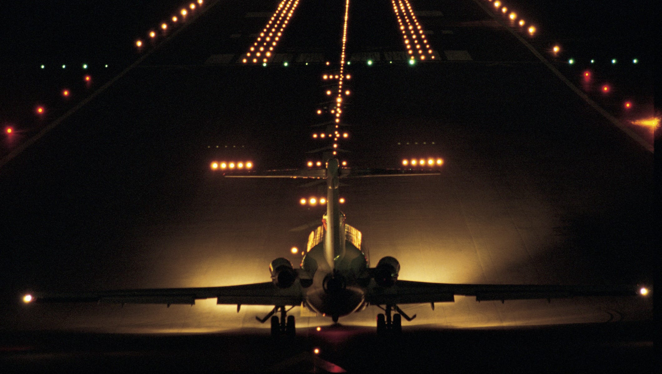 Airplanes have landing and taxi lights to provide illumination of the ...