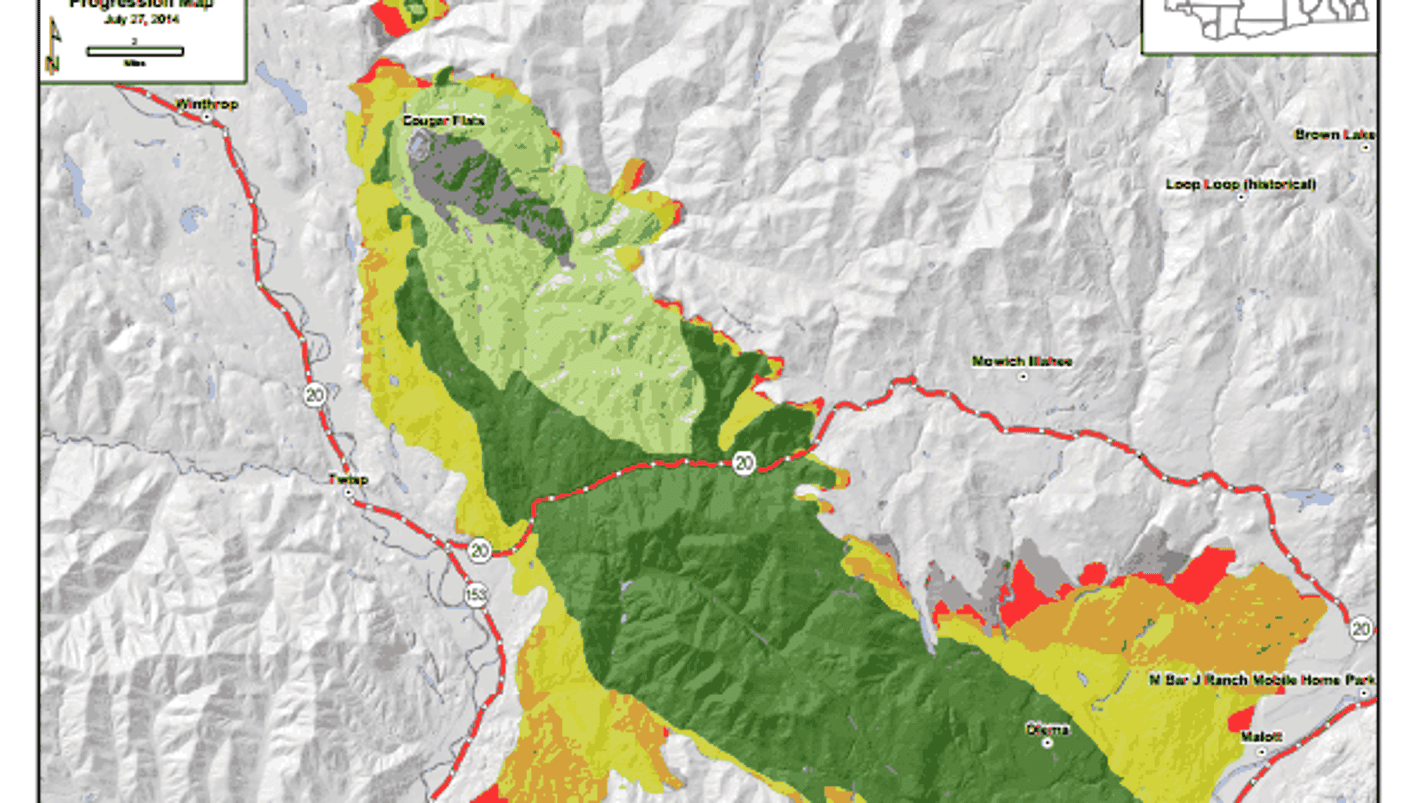 2015 Forest Fire Map Washington State - Map