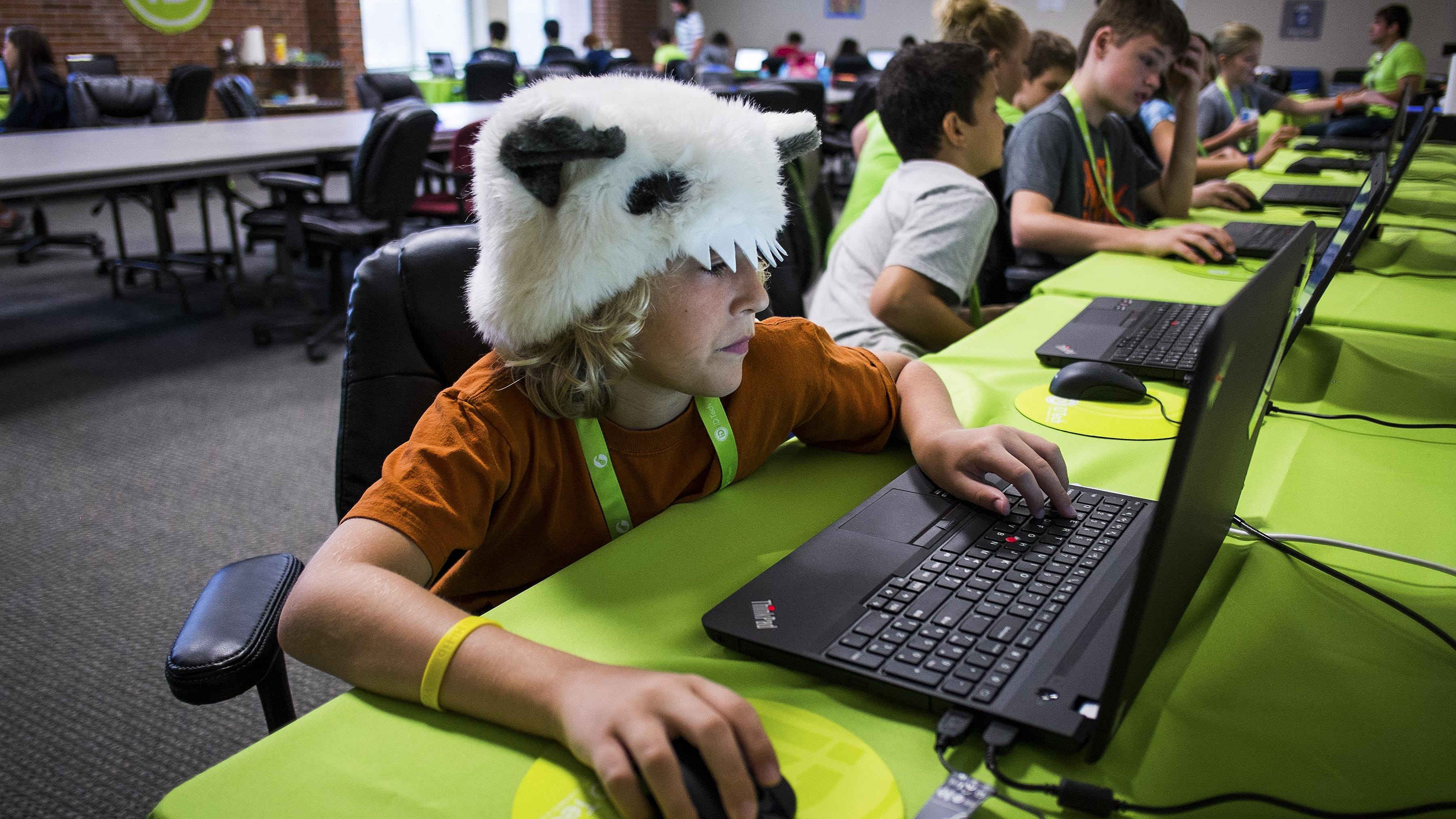 Kids learn code at video game summer camp