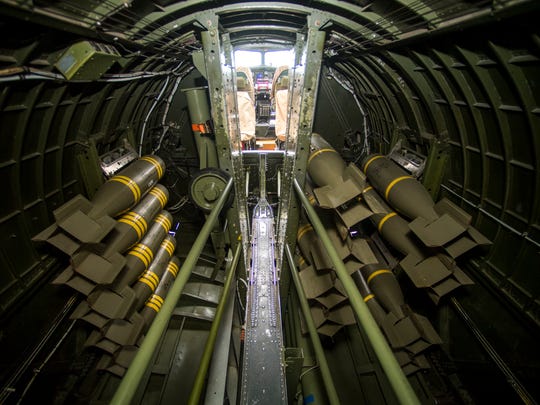 B-17 Flying Fortress, a World War II bomber plane is in Knoxville