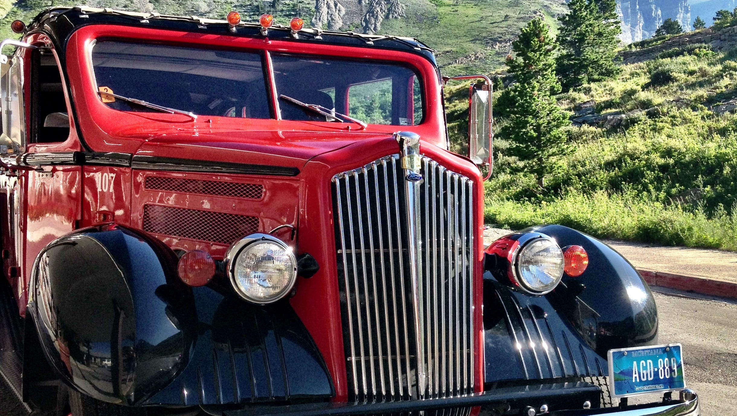 Jamming with the historic red buses