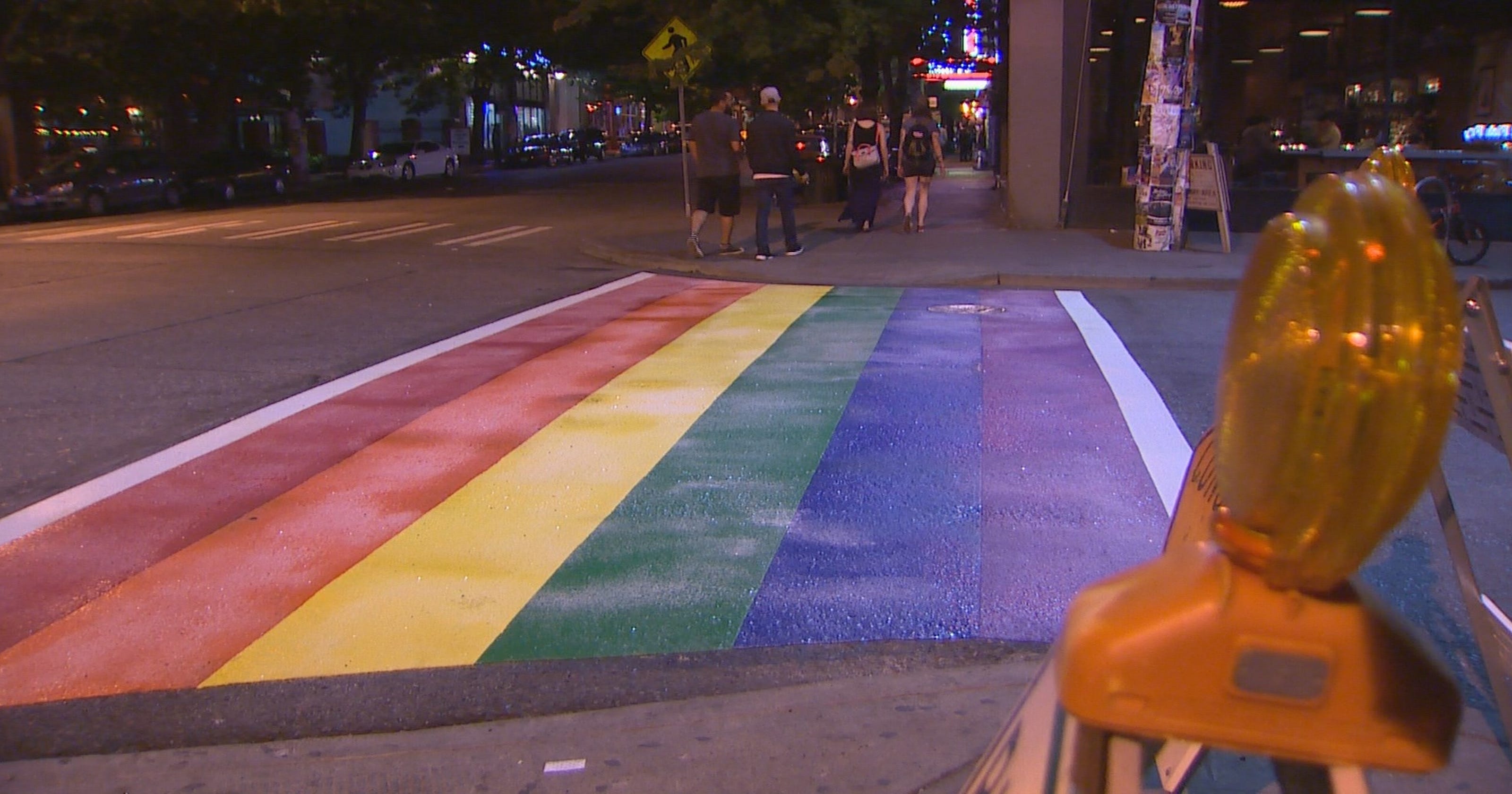 Seattle unveils rainbow-colored crosswalks for Pride Week