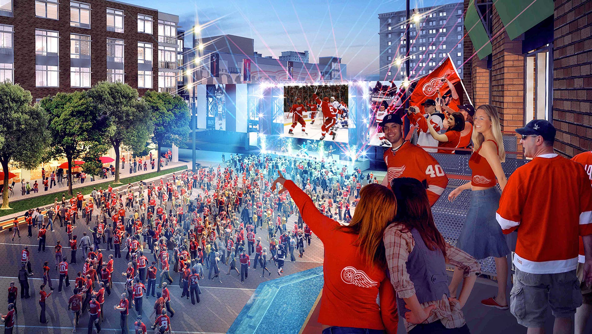 New Detroit Red Wings arena to have practice rink, outdoor plaza ...