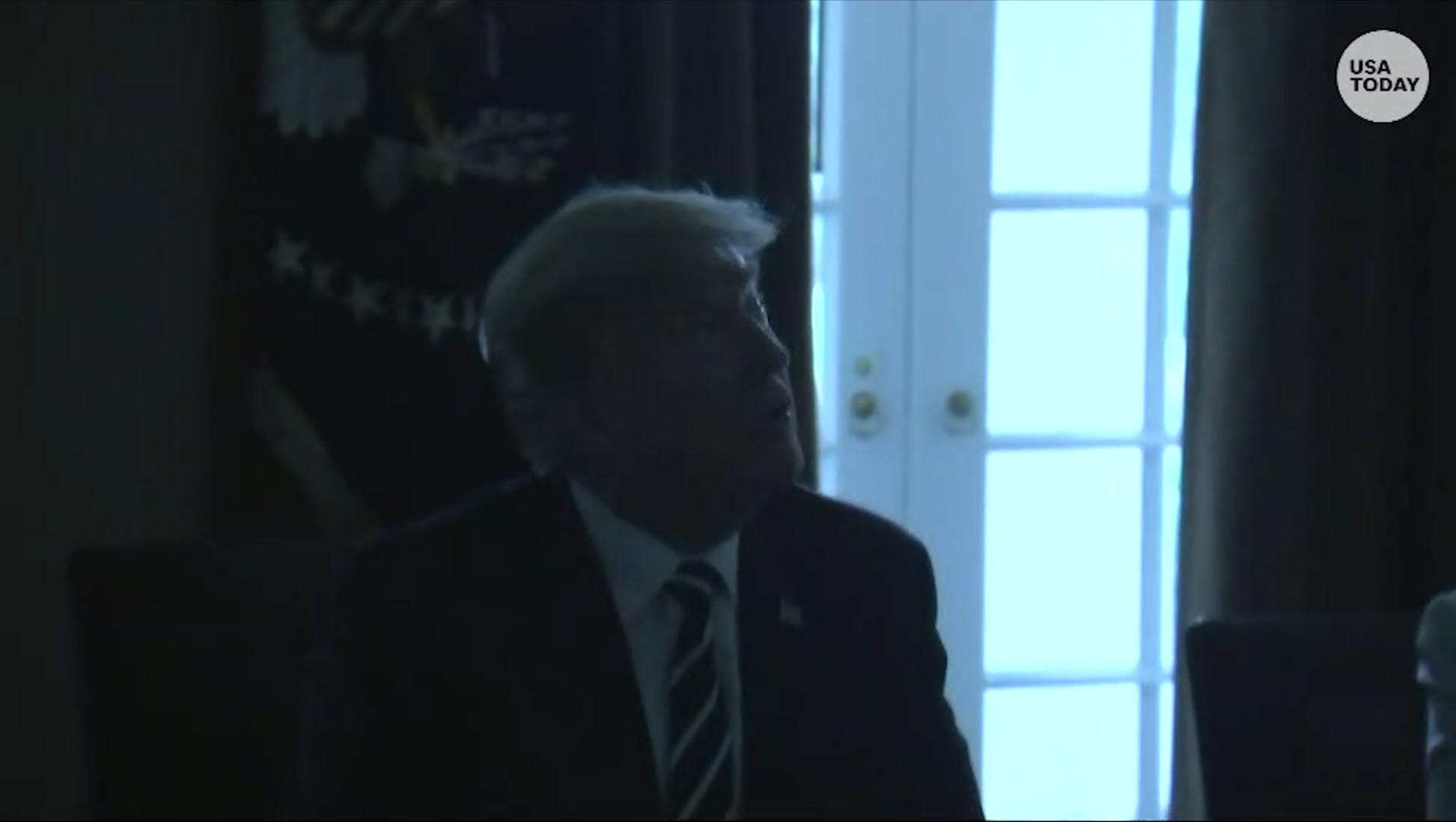 'Whoops': Lights go out as Trump walks back remarks on U.S. intelligence