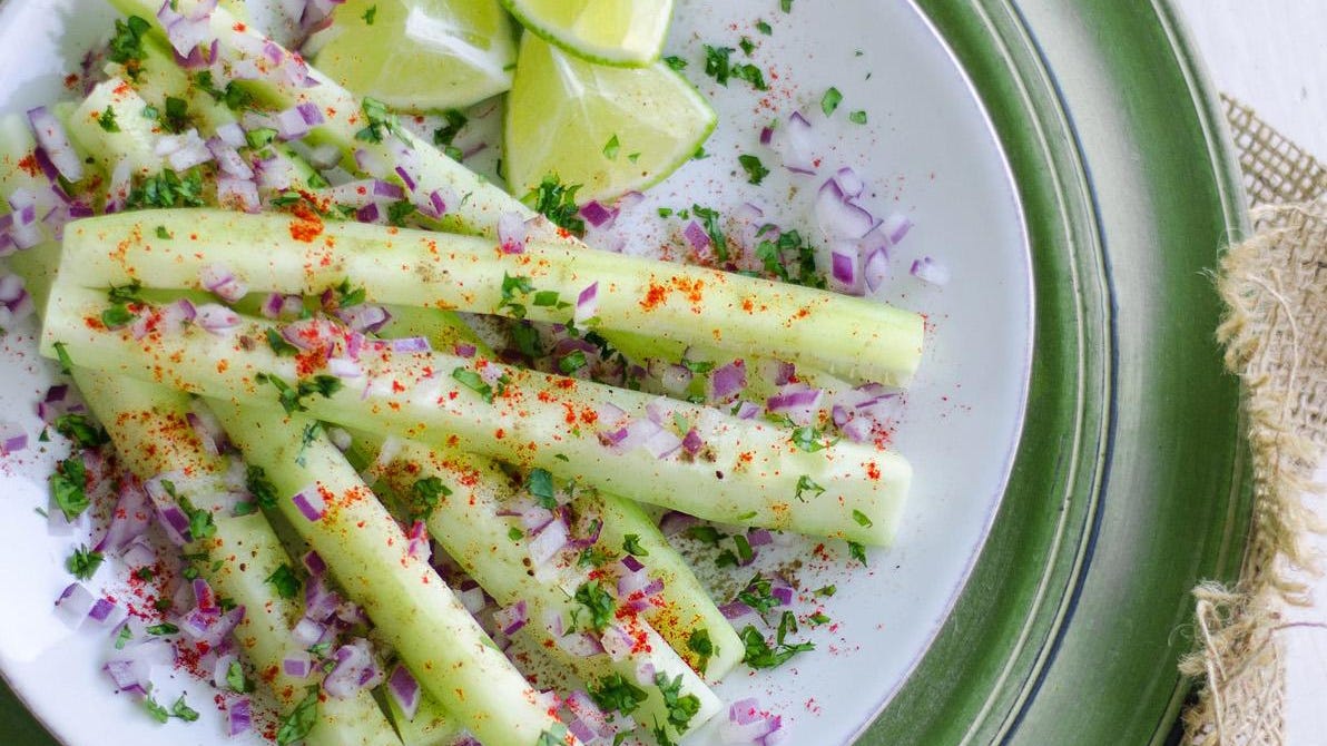 Spiced cucumbers bring out a taste of India