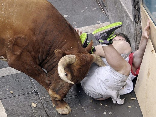 Spain's famed bull run festival begins in Pamplona