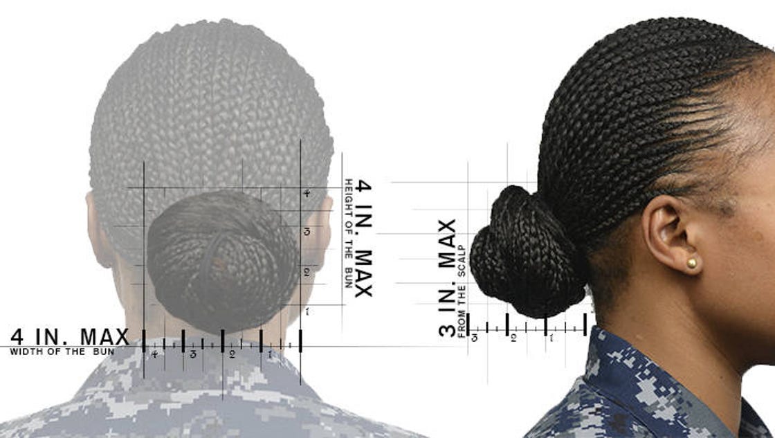 Navy expands female hair regs, includes two-strand braids