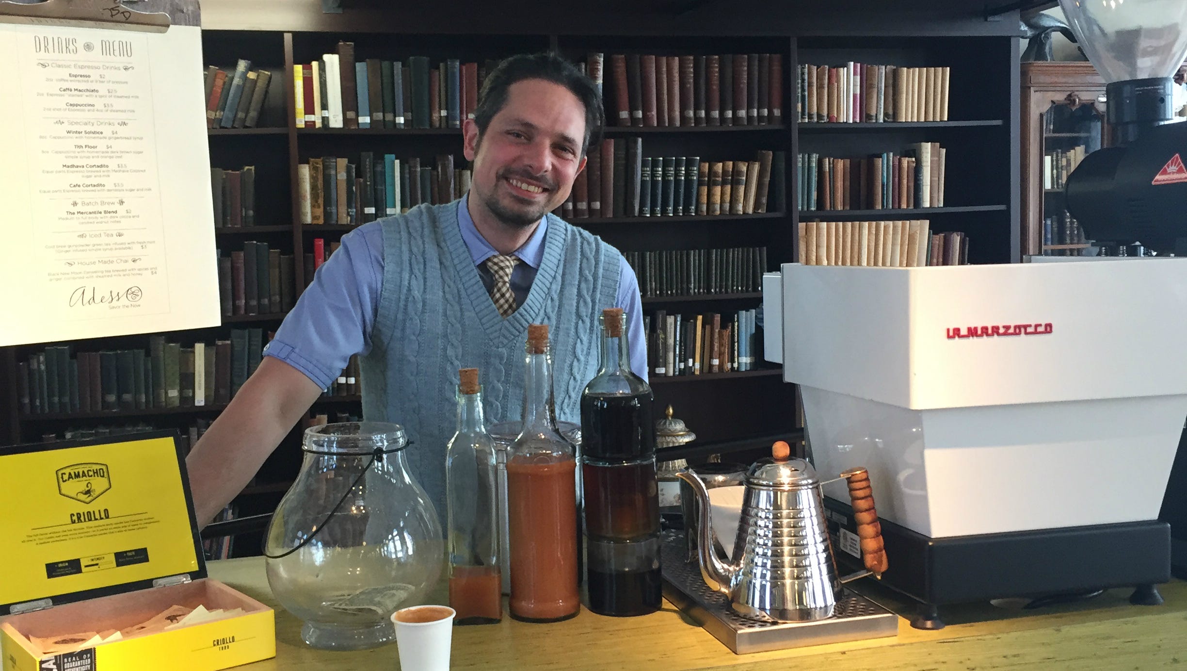 Polly Tried it: Adesso Coffee now has a stand at the Mercantile Library