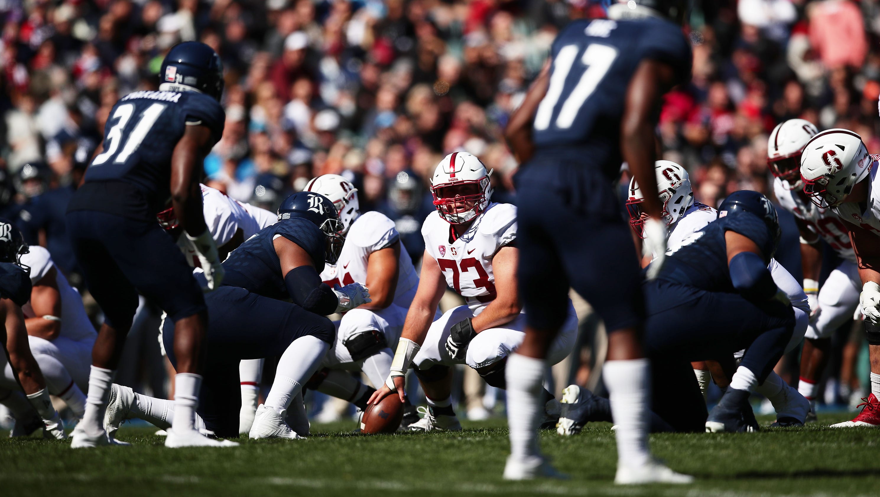 Stanford's offensive line keeps clearing paths for star backs