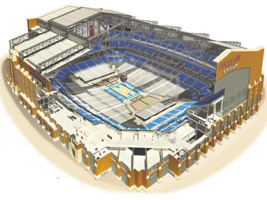 A look inside: Lucas Oil Stadium hosts the NCAA men's Final Four for a ...