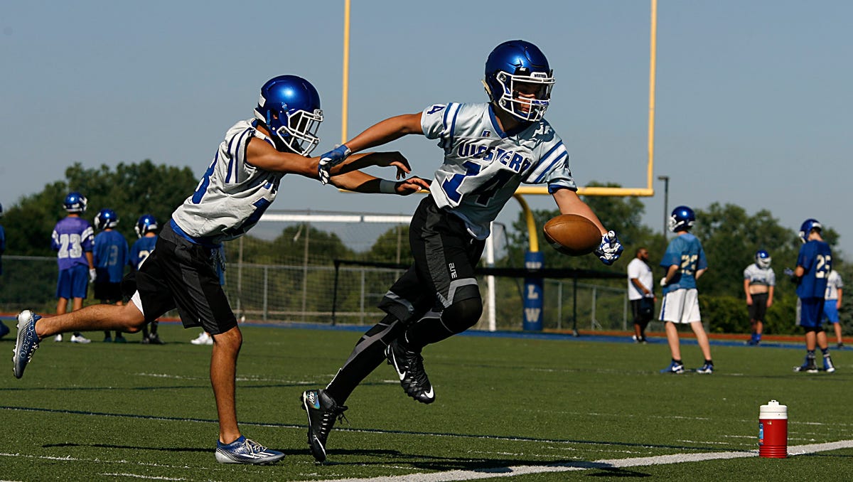 Walled Lake Western football practice