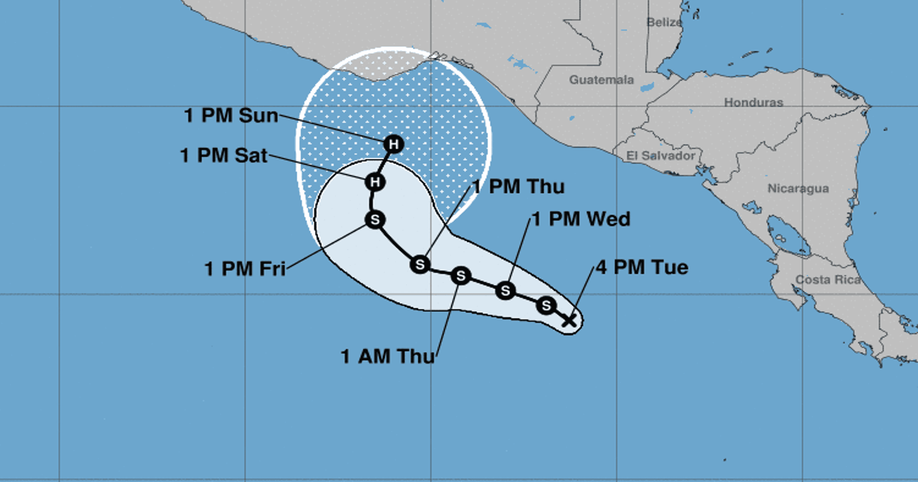 Tropical depression forms in eastern Pacific Ocean